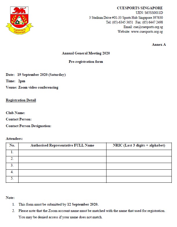 AGM Notice 2020 – Cuesports Singapore