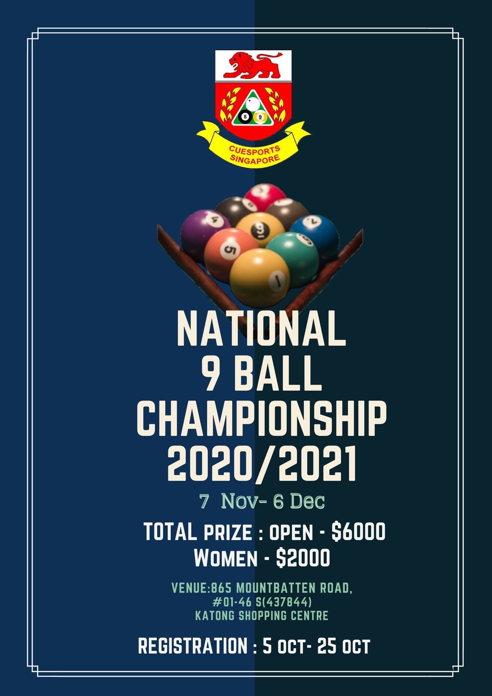 National 9 Ball Championship 2020/2021 – Cuesports Singapore
