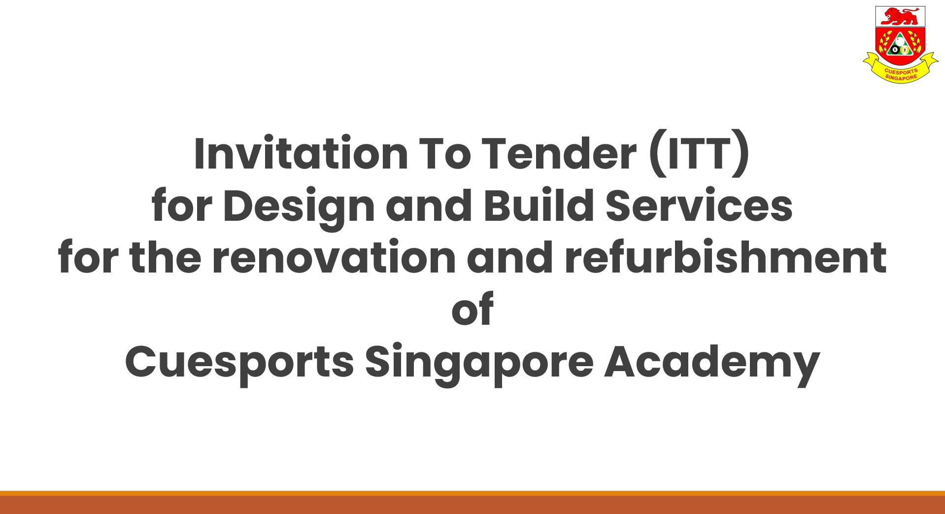 ITT Poster – Cuesports Singapore